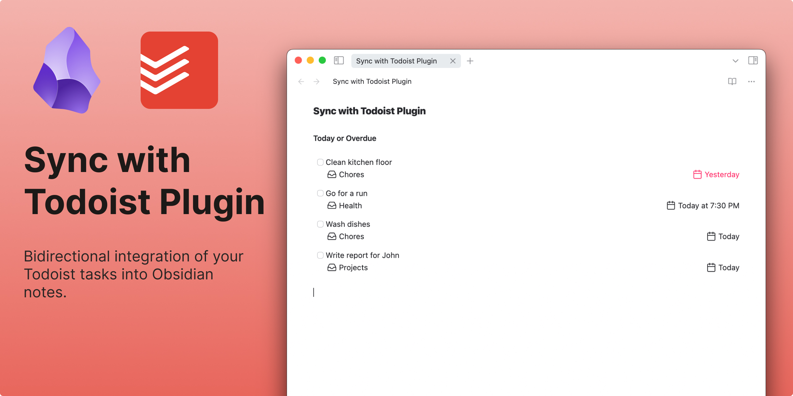 Sync with Todoist Plugin Sync with Todoist Plugin